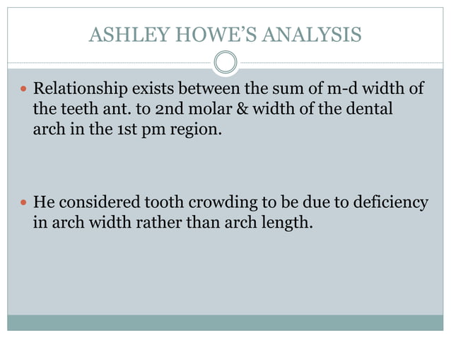 Model analysis in orthodontics | PPTX