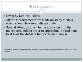 Model analysis in orthodontics | PPTX