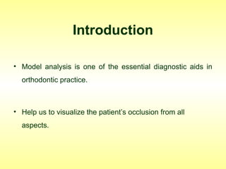 Model analysis in orthodontics presentation | PPT
