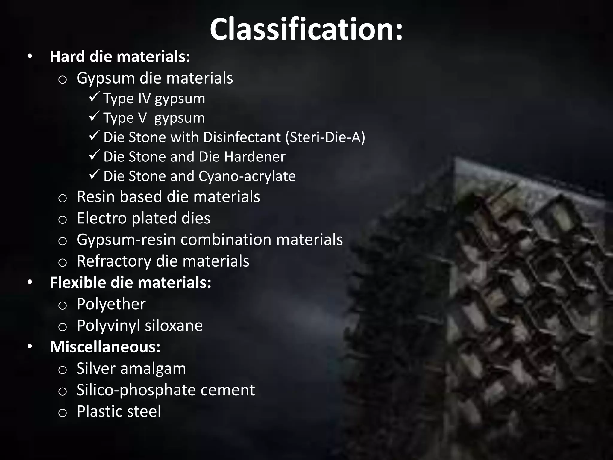 Model and die materials | PPTX