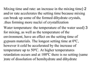 Model and die materials المحاضرة الرابعة | PPT