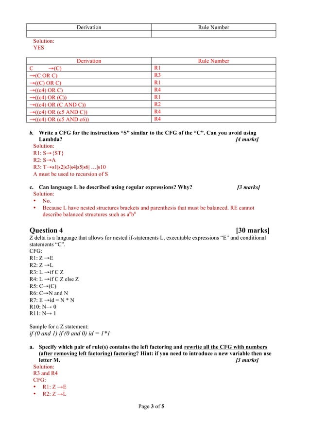 Model answer of compilers june spring 2013 | PDF