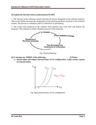 Solved MSBTE Sample Paper Basic Electonics (EJ2I) | PDF
