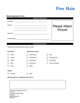 Model application form | PDF