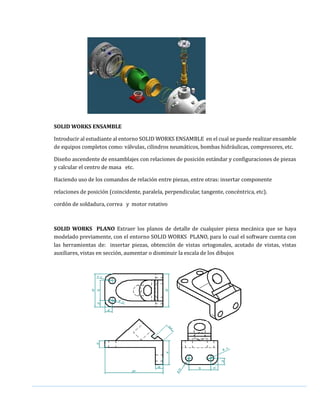 Modelar ensamblar Piezas con Solidworks TUTORIAL.pdf