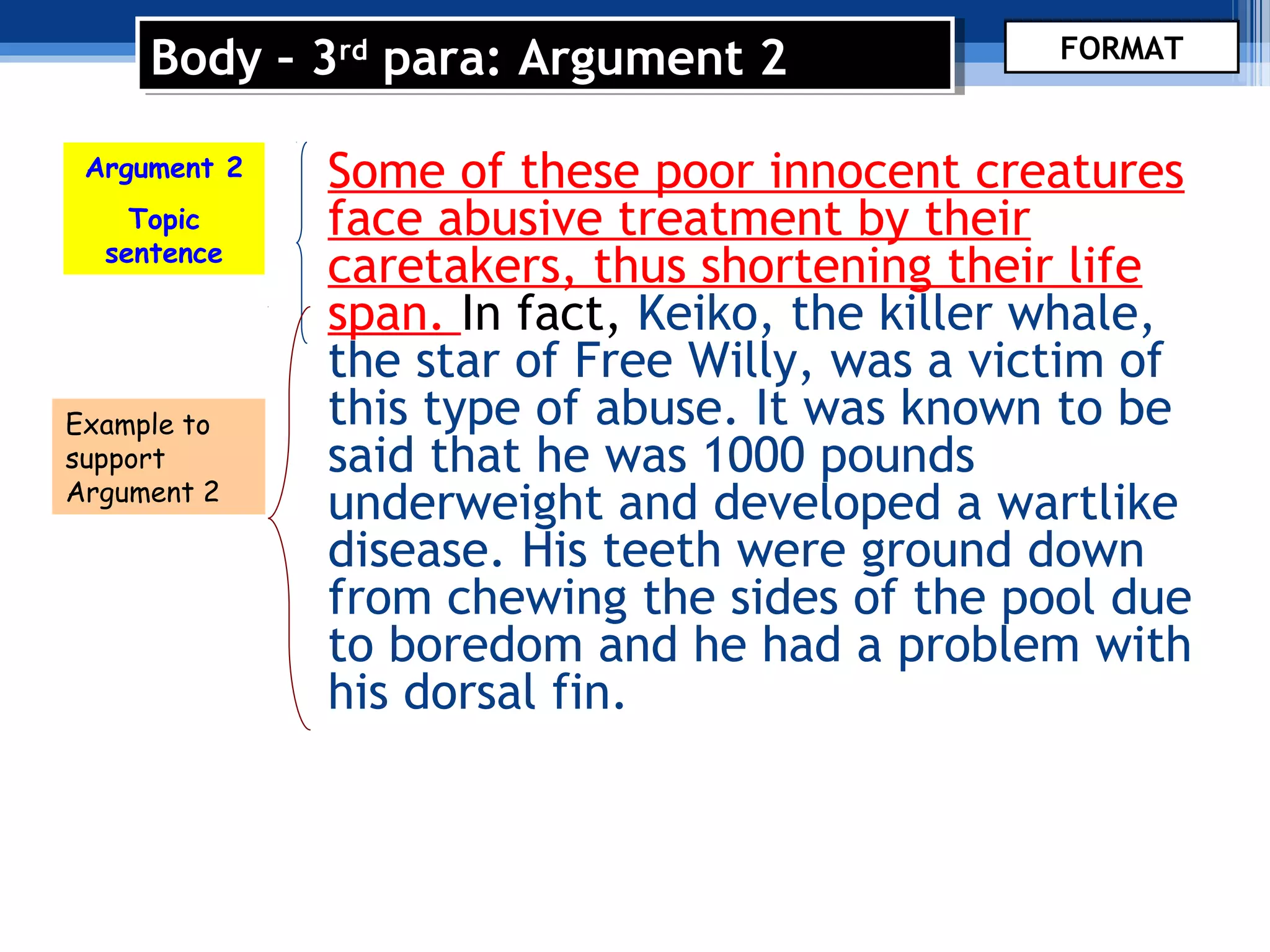 Argumentative Essay - format and Language use | PPT