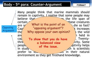Argumentative Essay - format and Language use | PPT