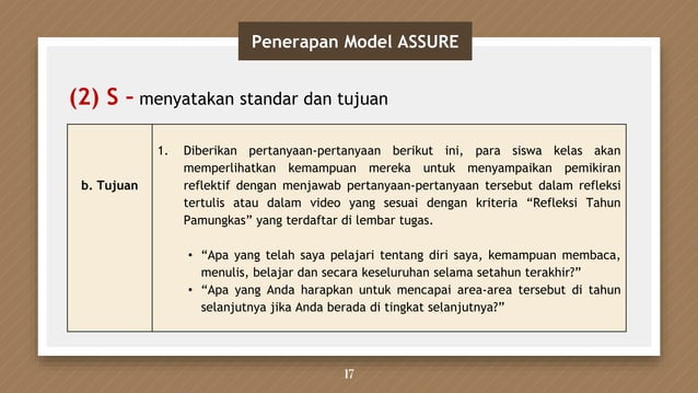 Model ASSURE: Konsep dan Contoh Penerapan | PPTX