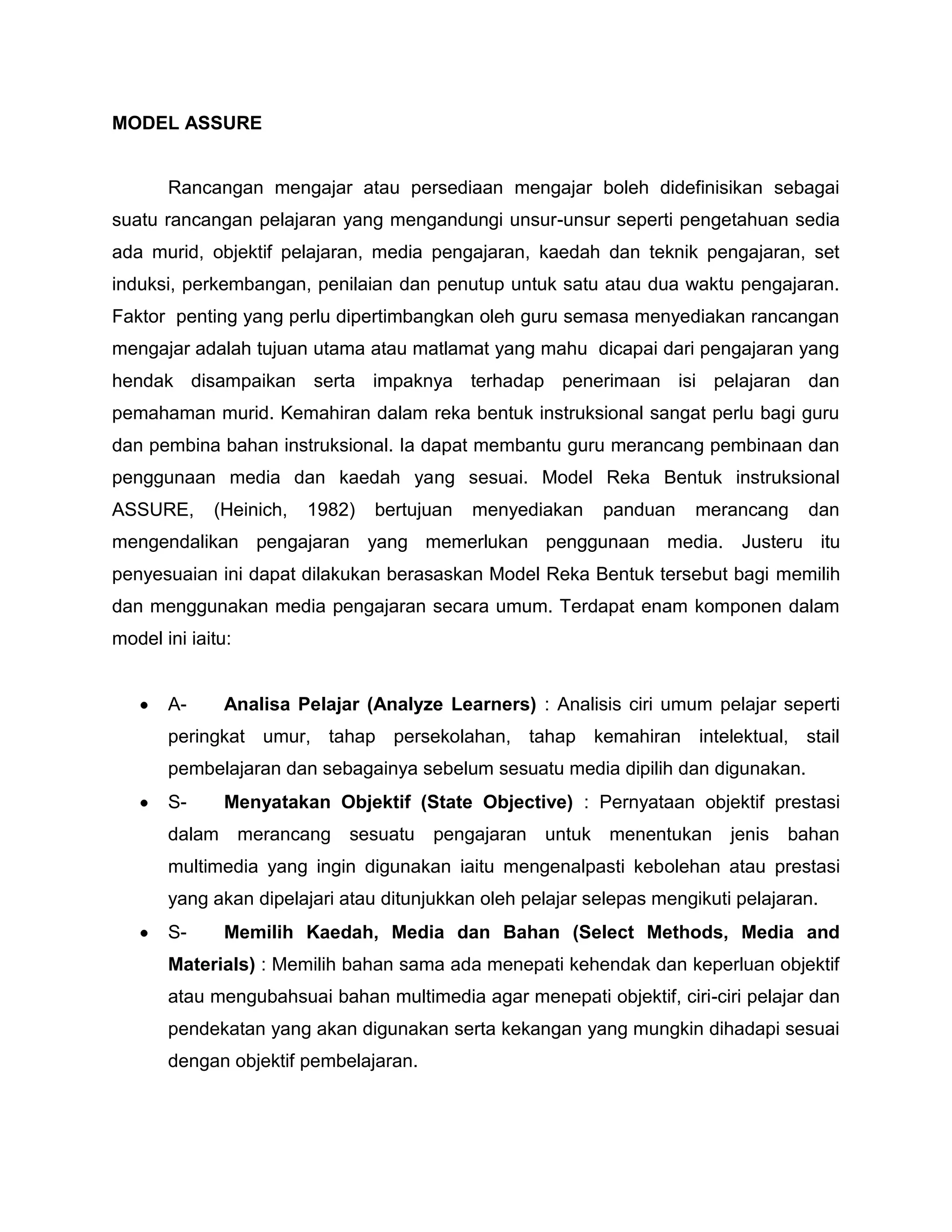 Model assure | DOCX