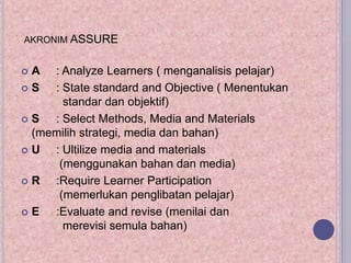 Model assure media pembelajaran | PPTX
