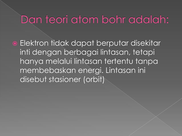 Model atom bohr | PPTX