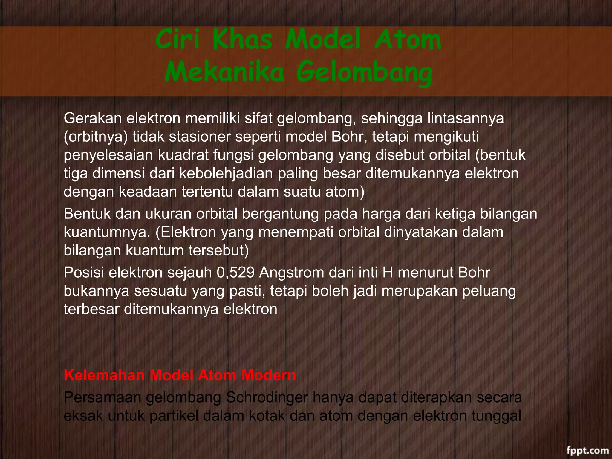 Model atom karya Nur Rohman Arifin | PPTX