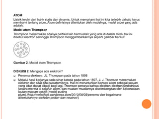 Model atom kls 9 | PPTX