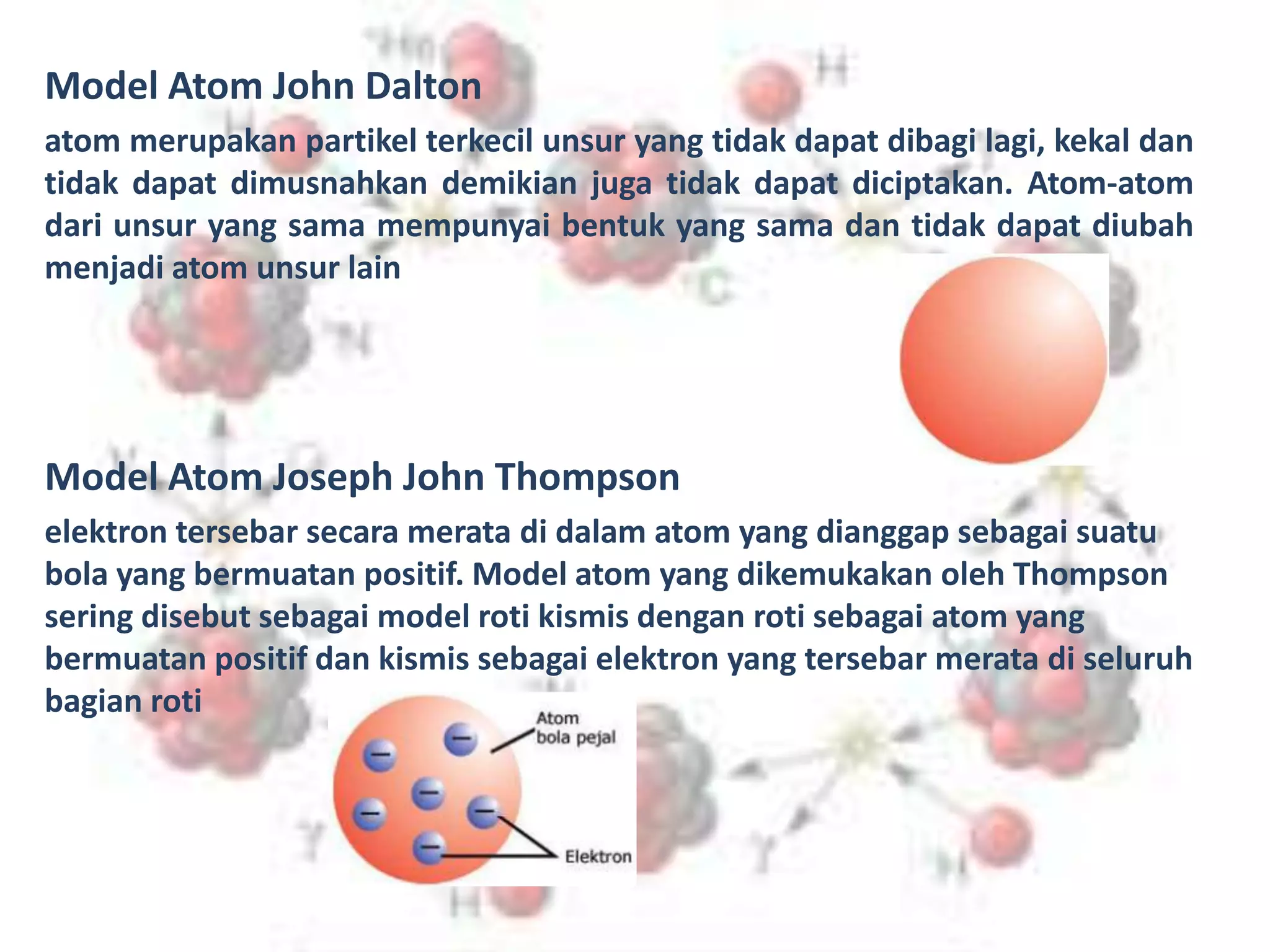 Model atom terkini | PPTX