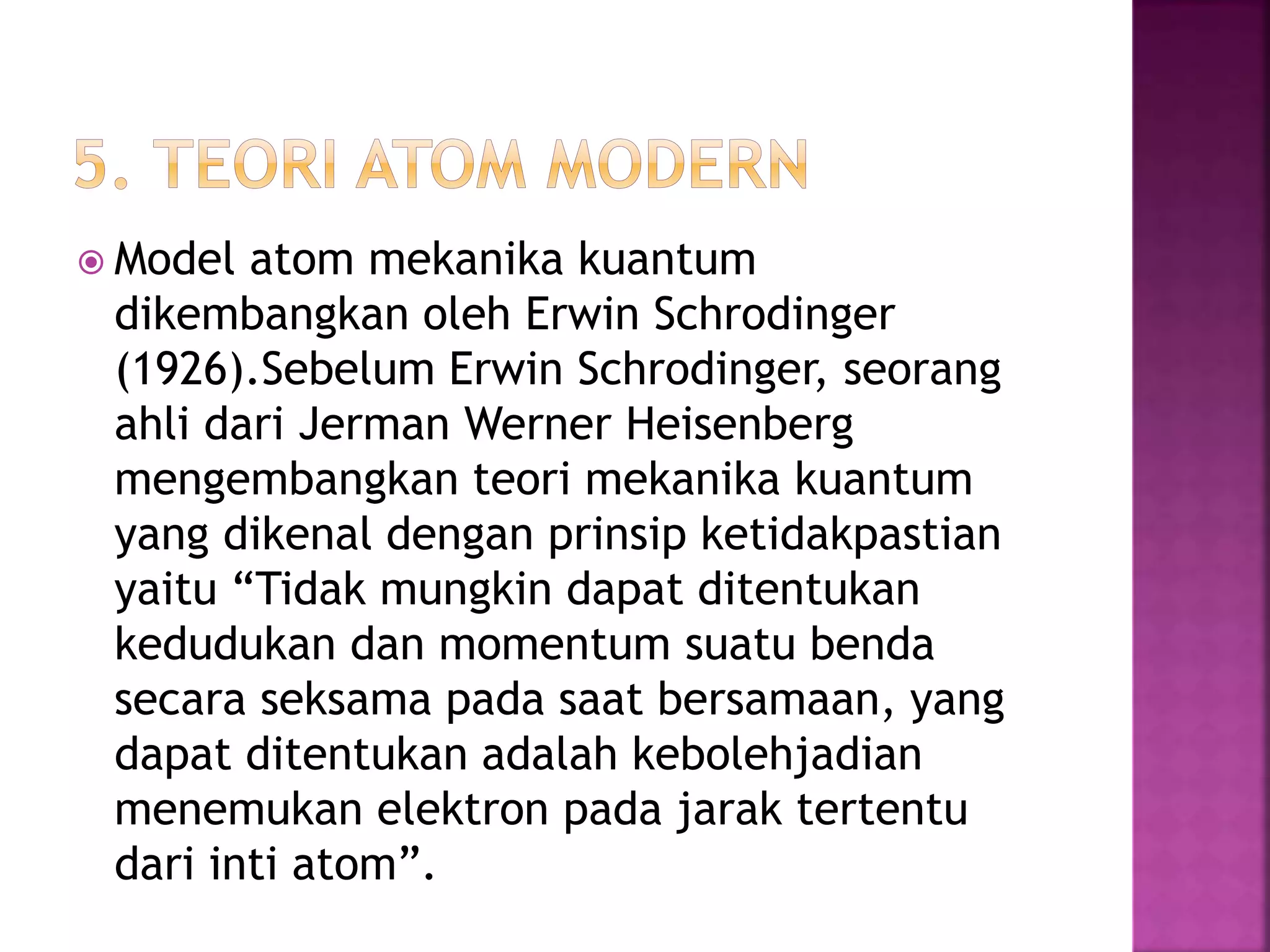 Model atom terkini(1) | PPTX