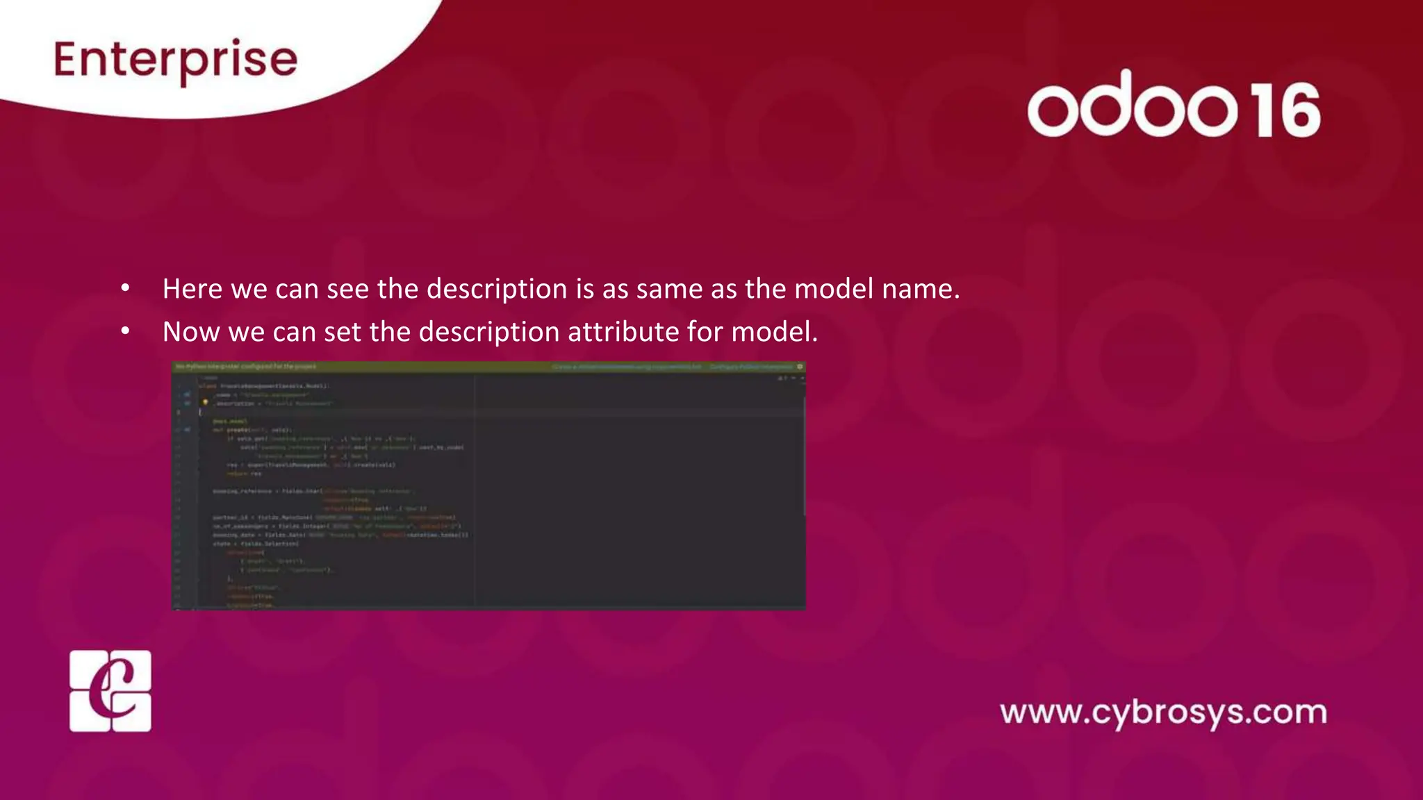 Model Attribute Description Ppt