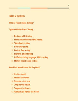 Model-Based Testing in The Test Automation | PDF
