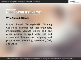 Model Based Testing (MBT) Course, Tutorial, Techniques and Advantages ...