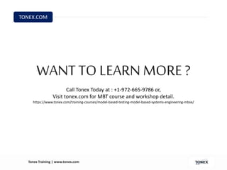 MBT, Model Based Testing, Model Based Systems Engineering (MBSE) | PPTX