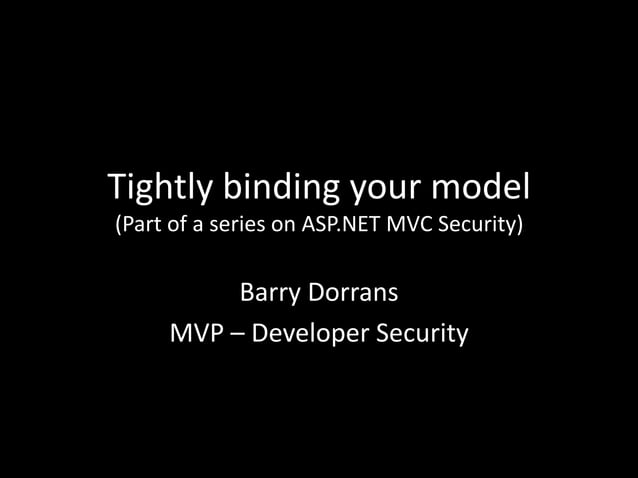 Model Binding in ASP.NET MVC | PPT