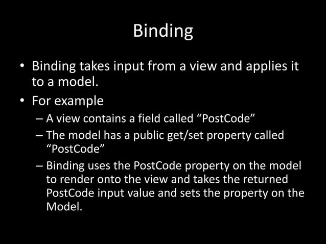 Model Binding In Aspnet Mvc Ppt