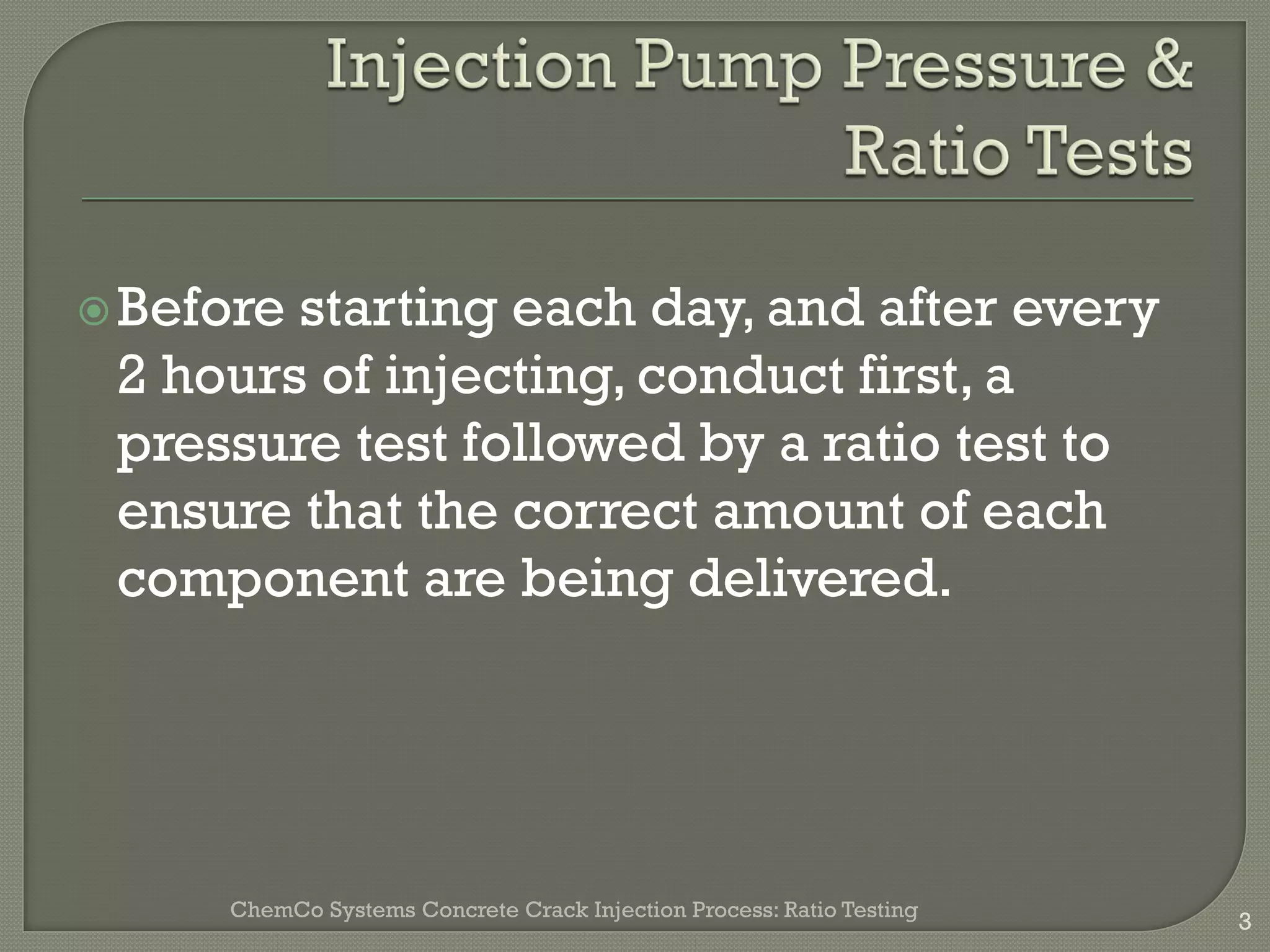ChemCo Systems Model B Pressure Ratio Test | PDF