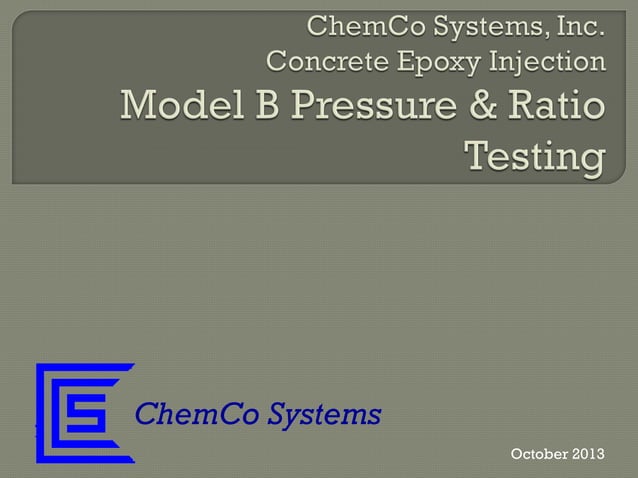 ChemCo Systems Model B Pressure Ratio Test | PPT
