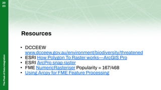 Model Build ArcPy Into Your FME Workflows | PDF