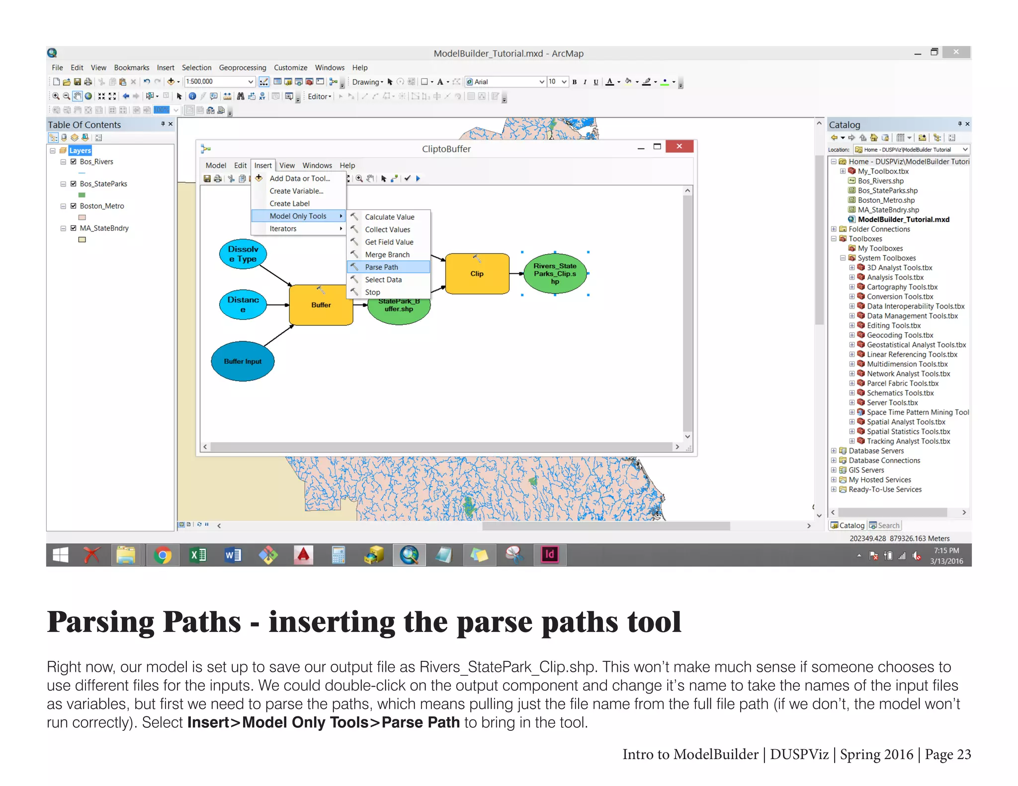 Intro to ArcGIS ModelBuilder | PDF