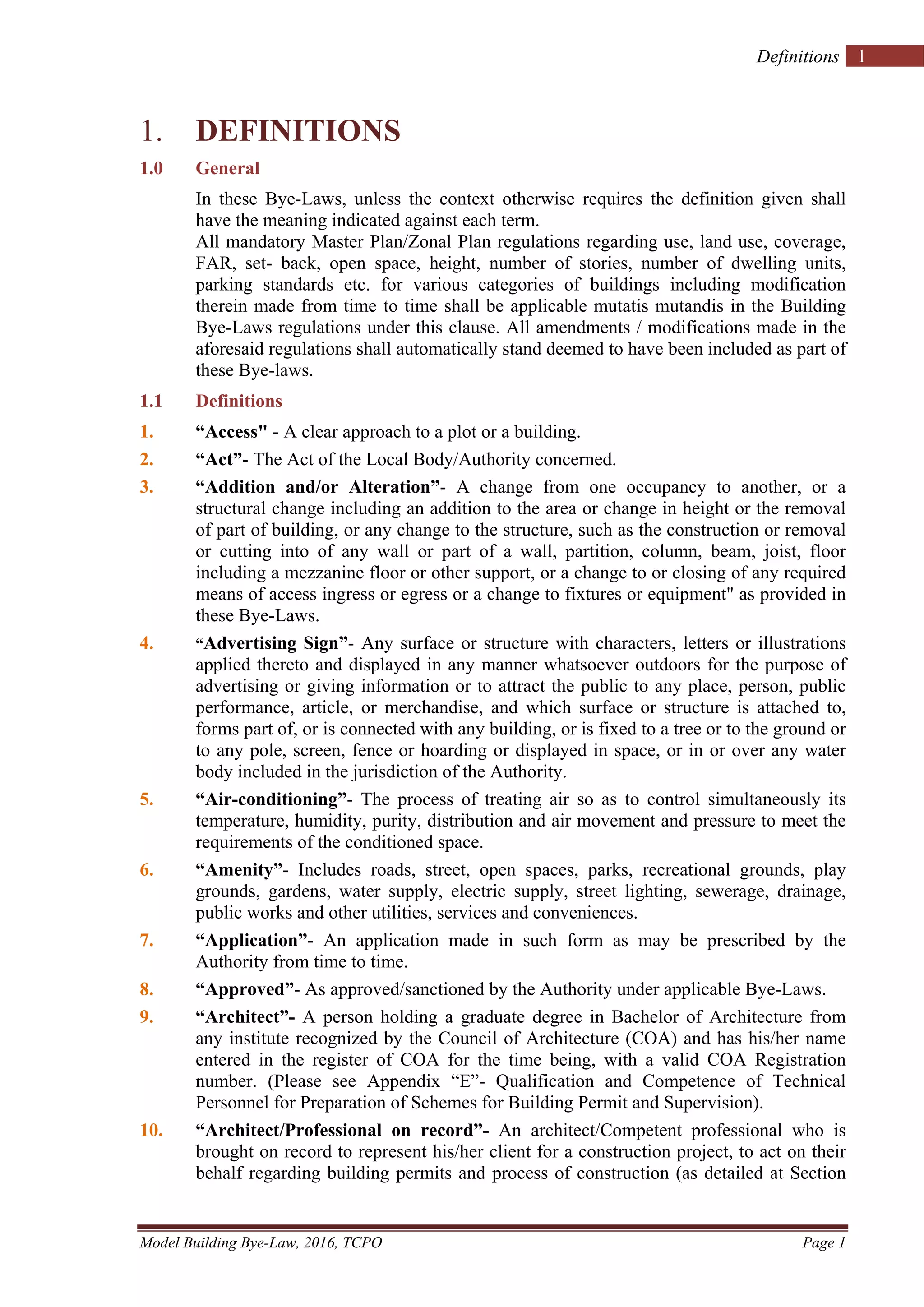 Model building bye laws 2016 | PDF