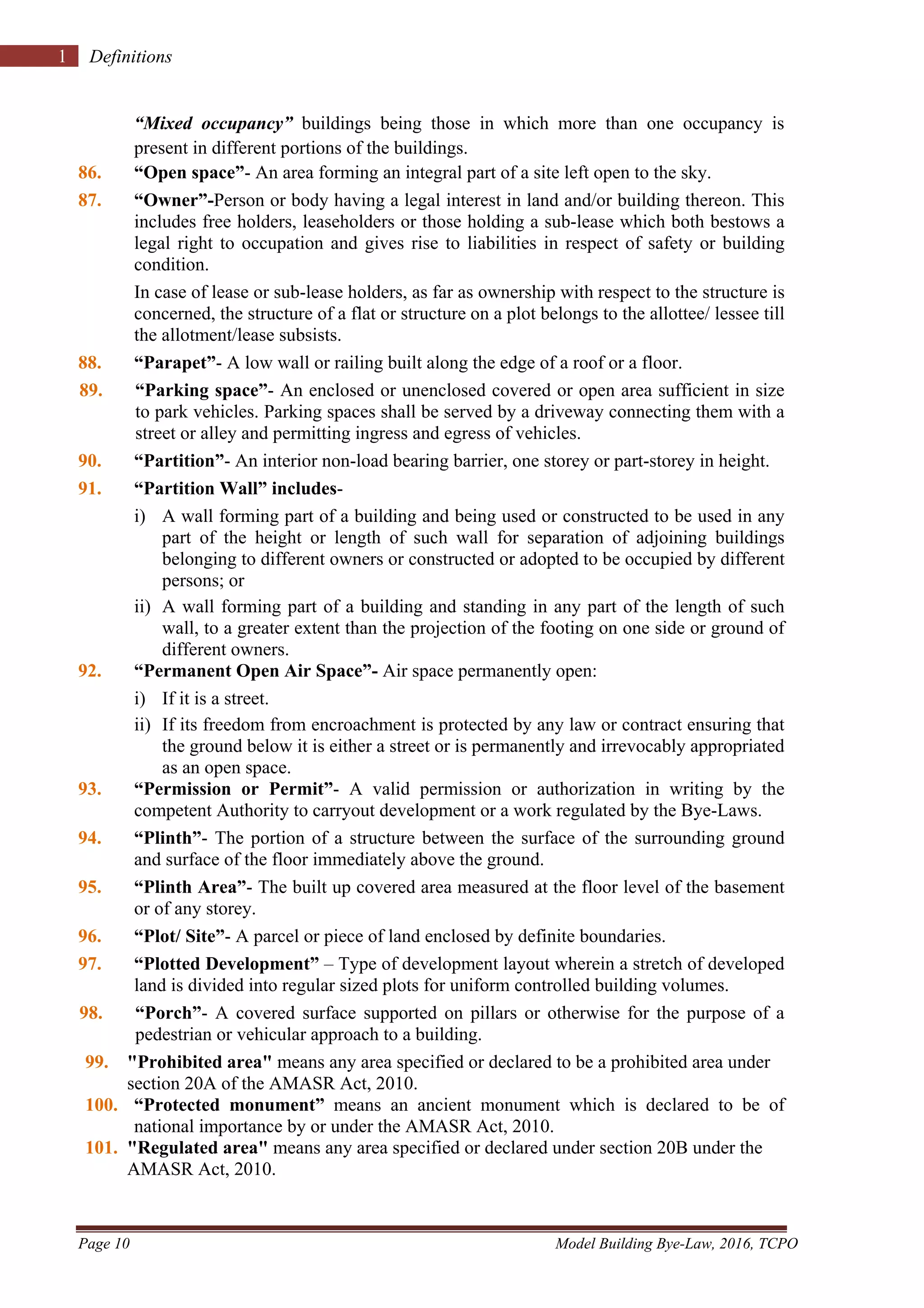 Model building bye laws 2016 | PDF