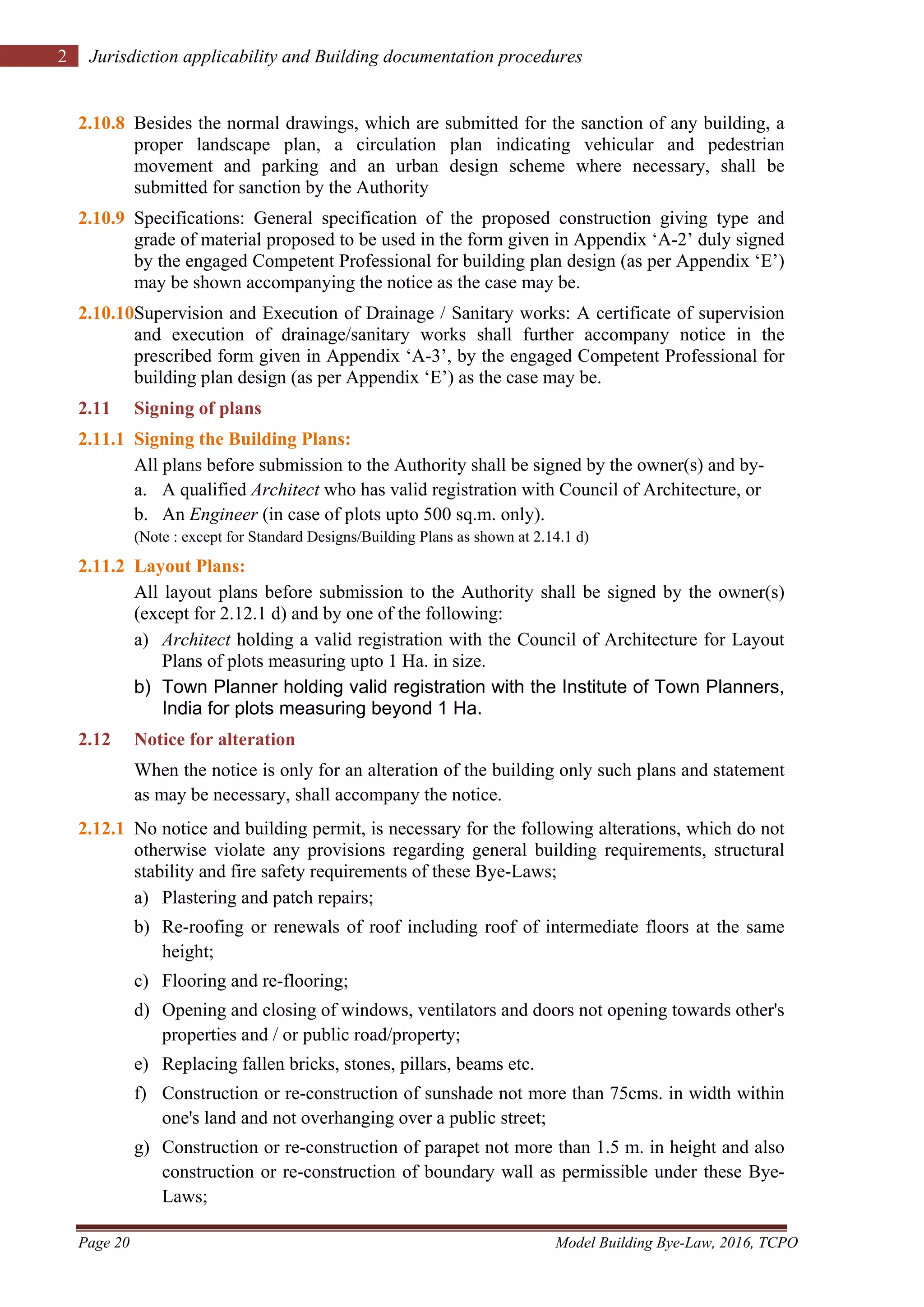 Model building bye laws 2016 | PDF