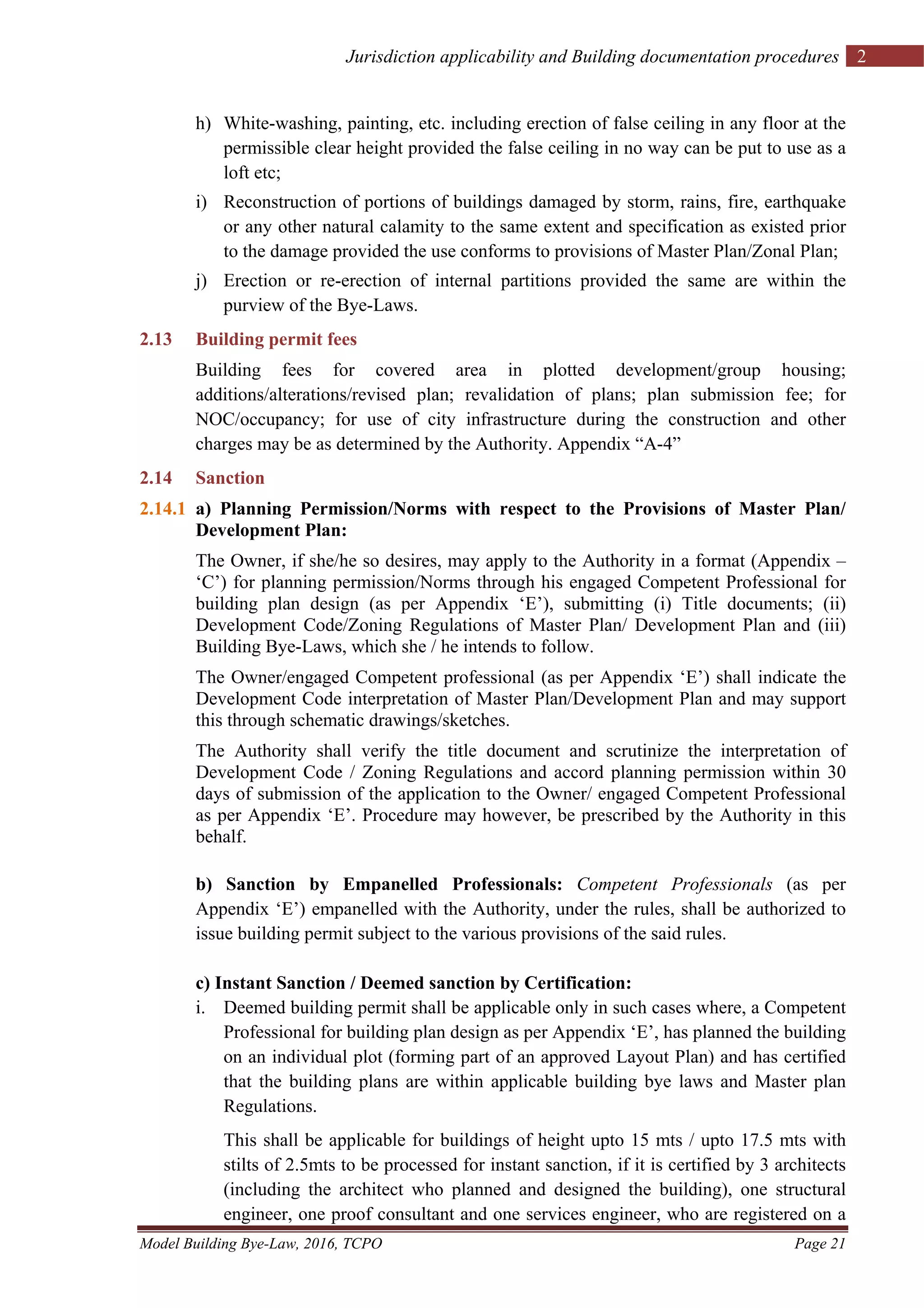 Model building bye laws 2016 | PDF
