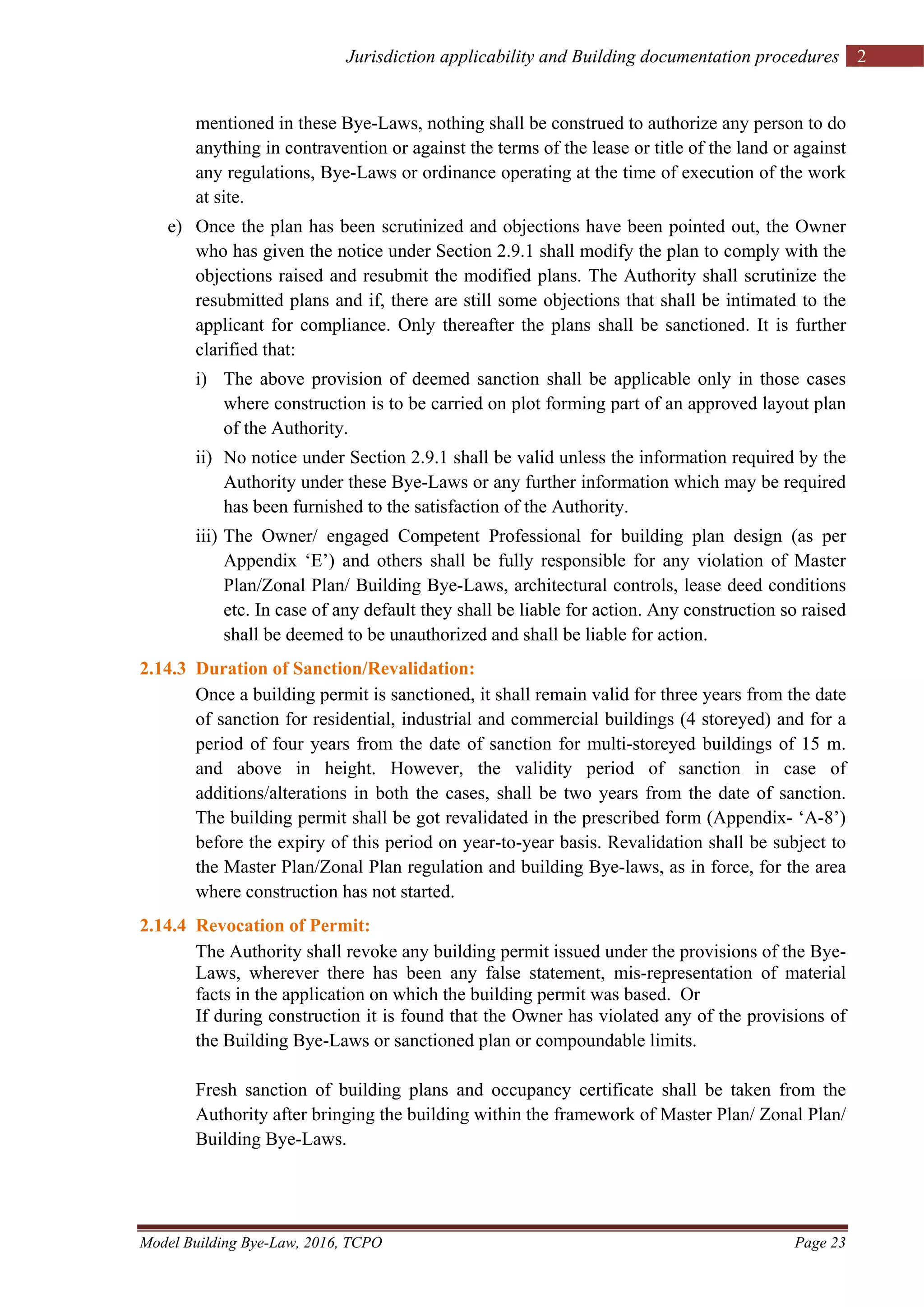 Model building bye laws 2016 | PDF