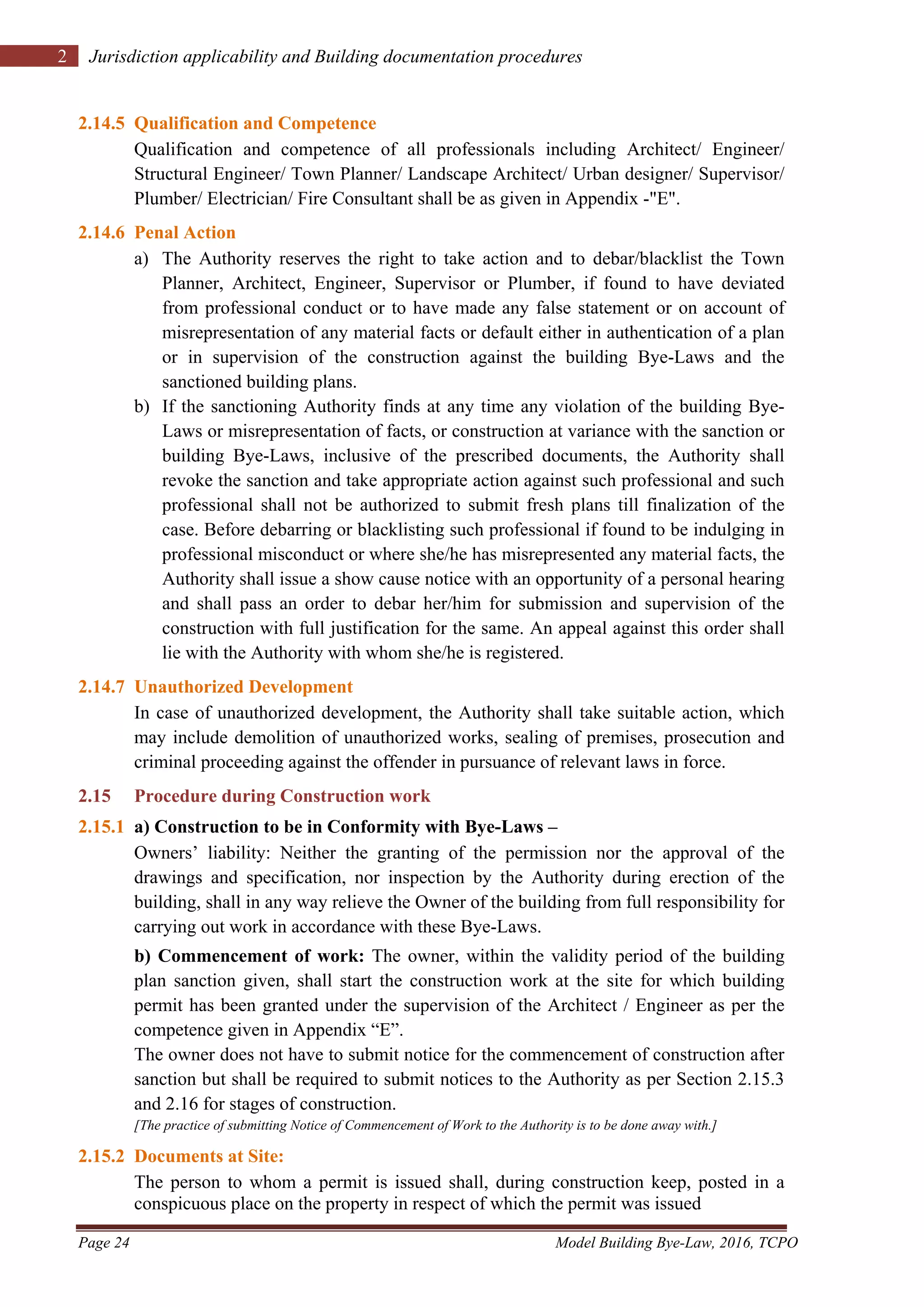 Model building bye laws 2016 | PDF