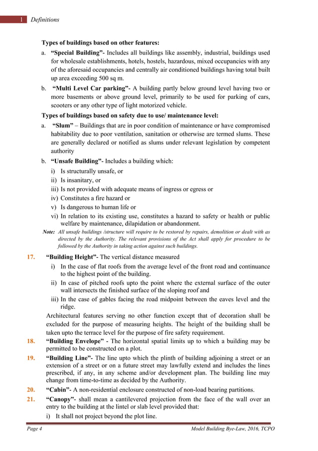 Model building bye laws 2016 | PDF