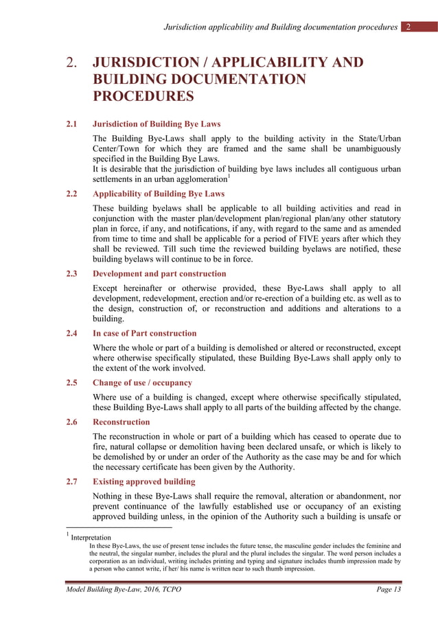 Model building bye laws 2016 | PDF