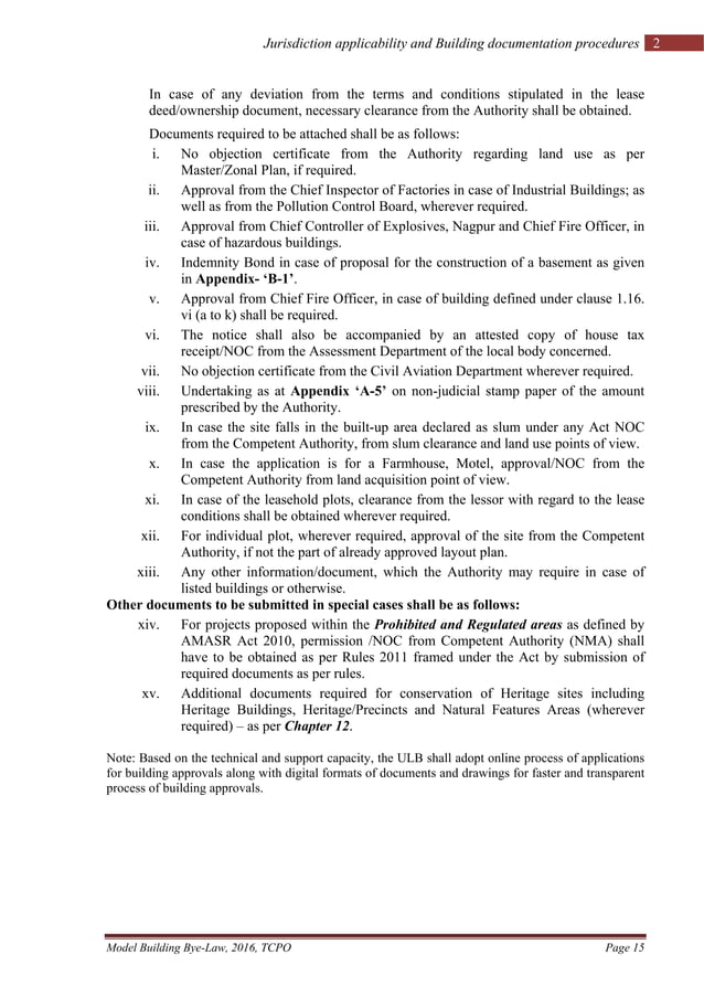 Model building bye laws 2016 | PDF