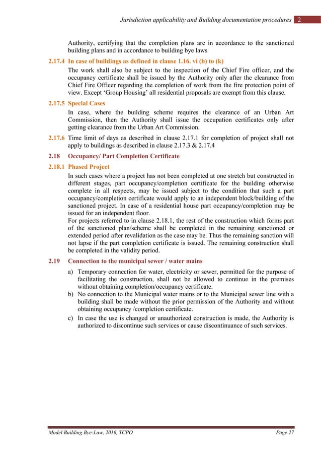 Model building bye laws 2016 | PDF