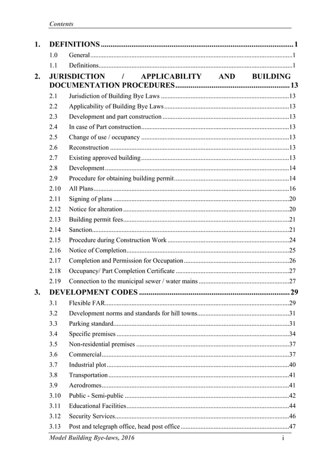 Model building bye laws 2016 | PDF