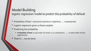 Model building in credit card and loan approval | PDF