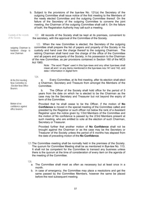 Model bye laws of coop housing society new flatowner type (2 9-14) | PDF