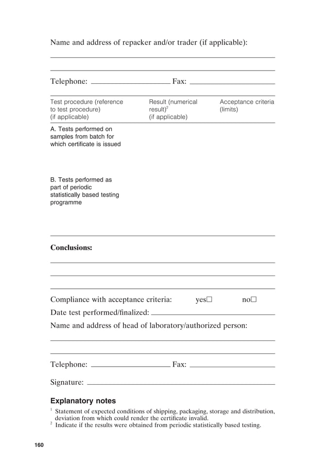 WHO Guidance on Model Certificate of Analysis (COA) | PDF