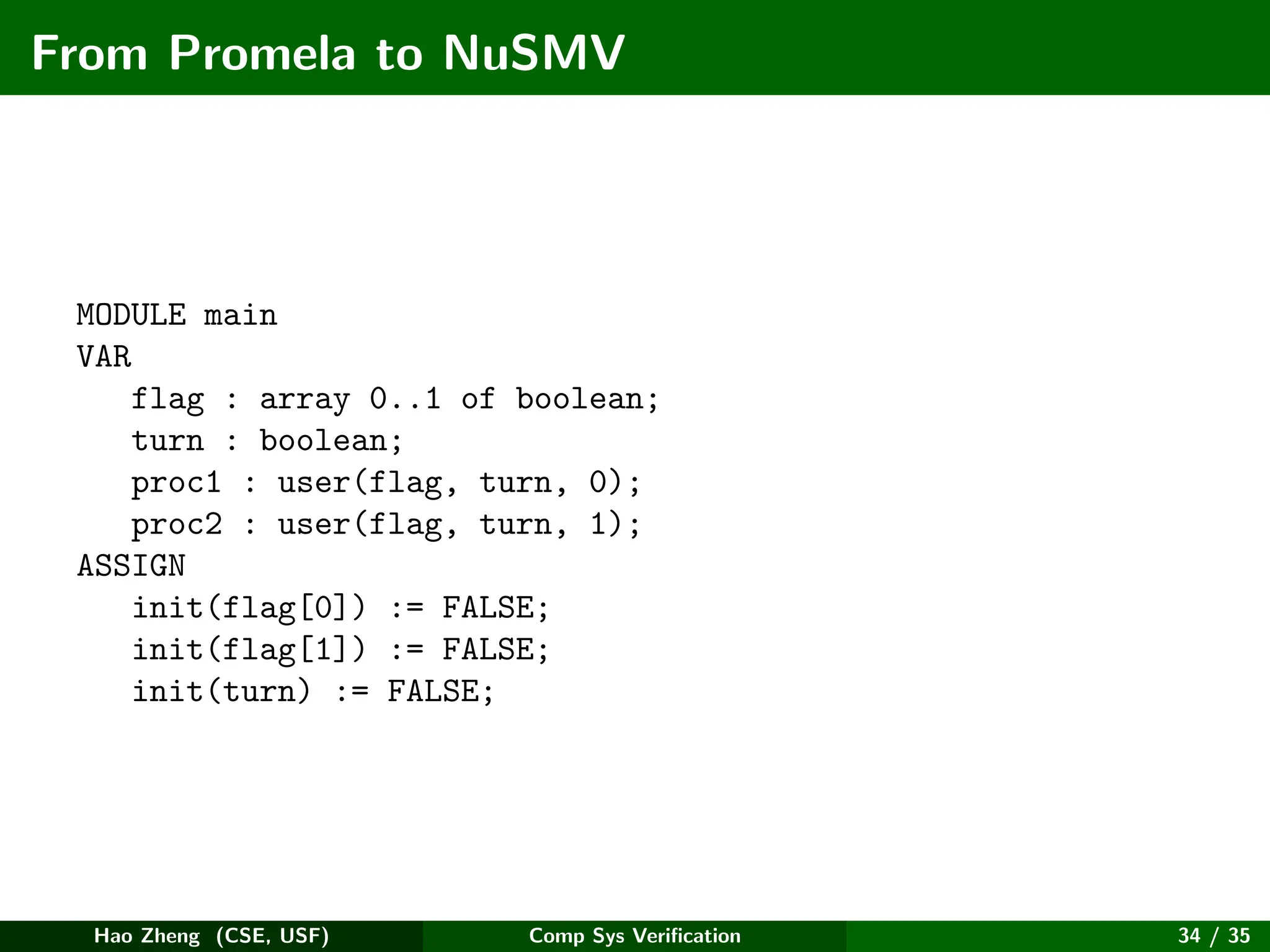 Model Checker NuSMV - Hao Zhang - University of Florida.pdf
