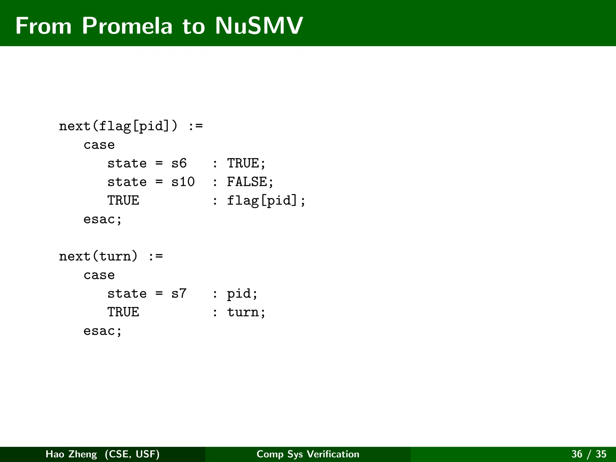 Model Checker NuSMV - Hao Zhang - University of Florida.pdf