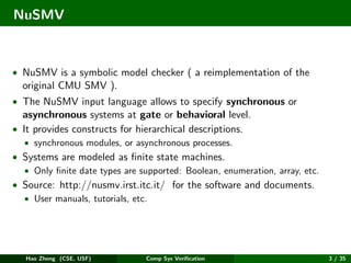 Model Checker NuSMV - Hao Zhang - University of Florida.pdf