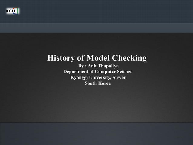 Model Checking History | PPT