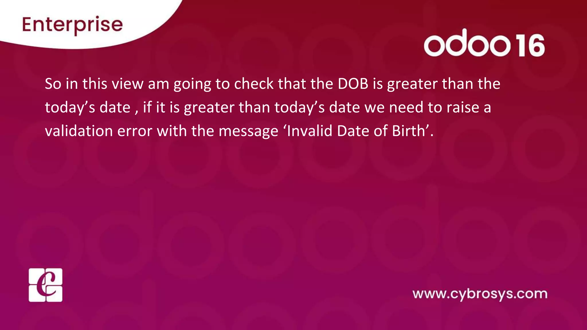 Model Constraints In Odoo 16 | PPT