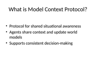 Model_Context_Protocol for multi agent systems | PPTX