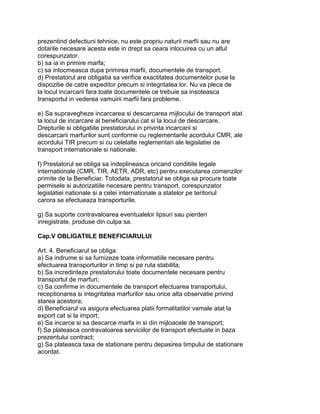 Model contract de transport | PDF